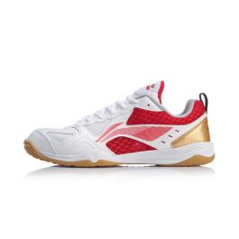 Li-Ning Table Tennis Training Shoes - White/Red